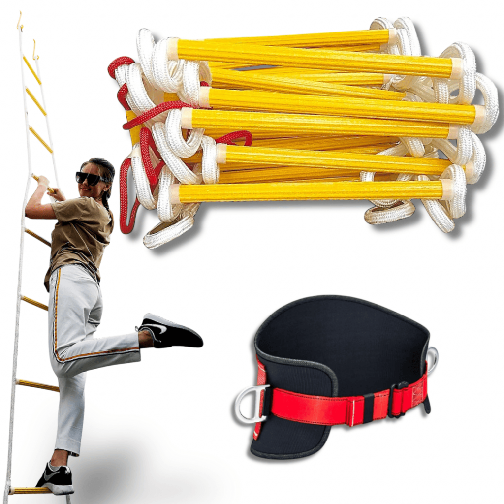 Emergency Fire Escape Ladder 4 Storey 10 M With Safety Belt