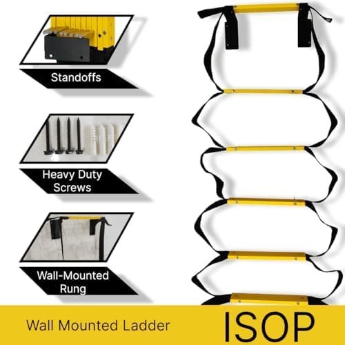 Wall-Mounted Fire Escape Ladder for 3-Story House - ISOP UK