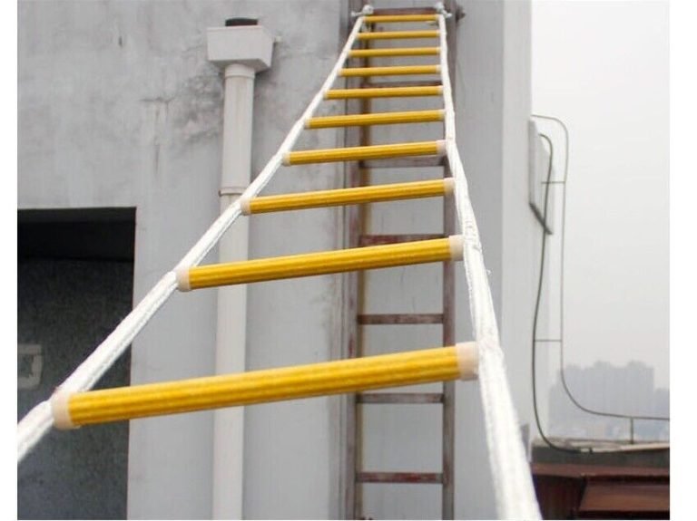 Two Storey Fire Escape Ladder 13 ft with Stand-Off Stabilizers - ISOP USA