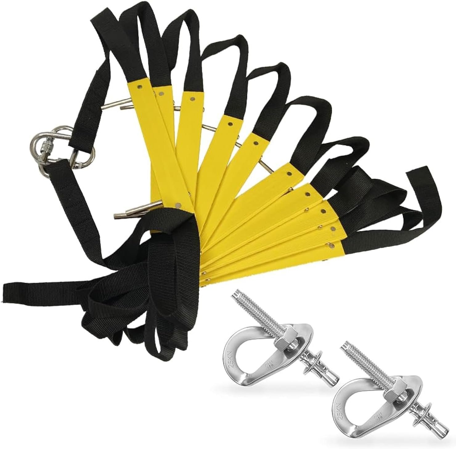 Fire Rescue Ladder 2 Story 13 ft with Mounting Anchors